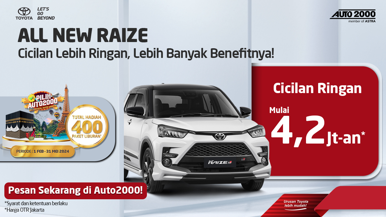 Cicilan Ringan Toyota Raize | Auto2000